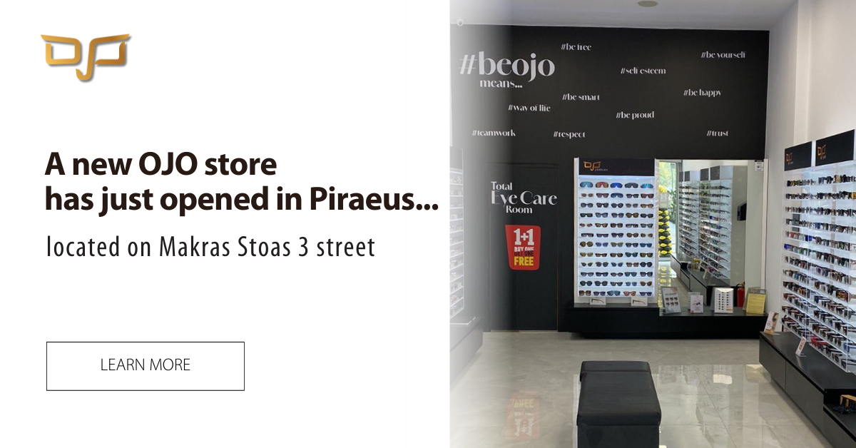 A new OJO STORE opens in Piraeus, on Makras Stoas Street | OJO Sunglasses