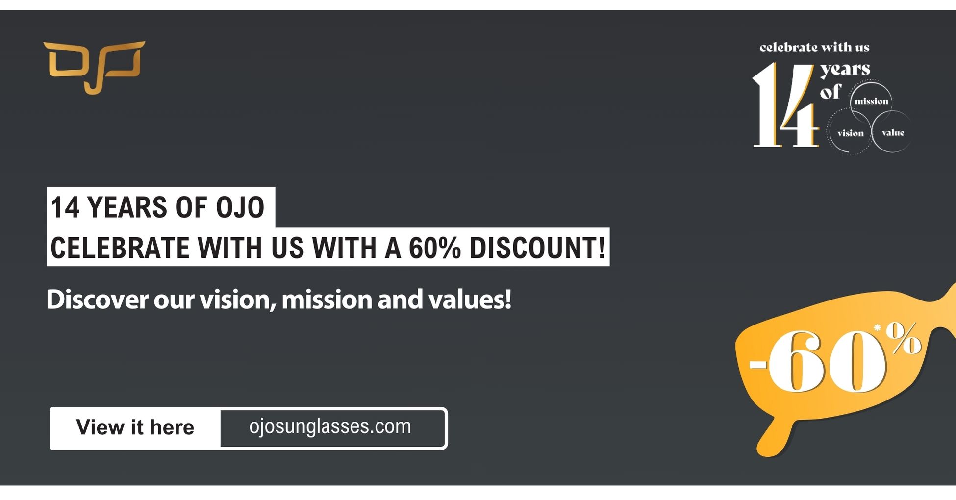14 Years of OJO – Celebrate with Us with a 60% Discount! | OJO Sunglasses